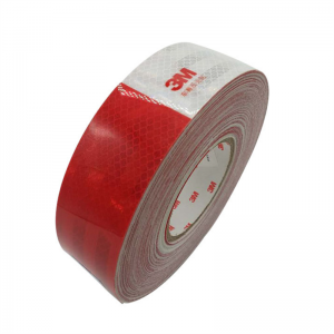 Strong Visibility 3M 983D Red and White Reflective Tape for Vehicles