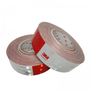 Strong Visibility 3M 983D Red and White Reflective Tape for Vehicles